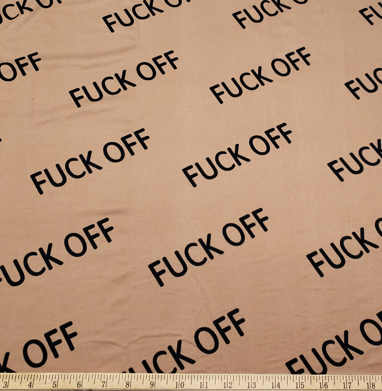 Swear Words Black Letters on Warm Tan Double Brushed Poly - Etsy