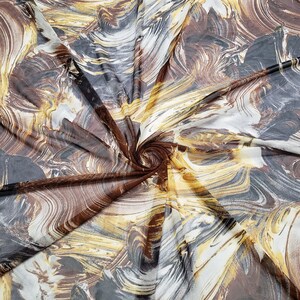 Liquid Marble Print 4-way Stretch Mesh Fabric by the Yard - Etsy