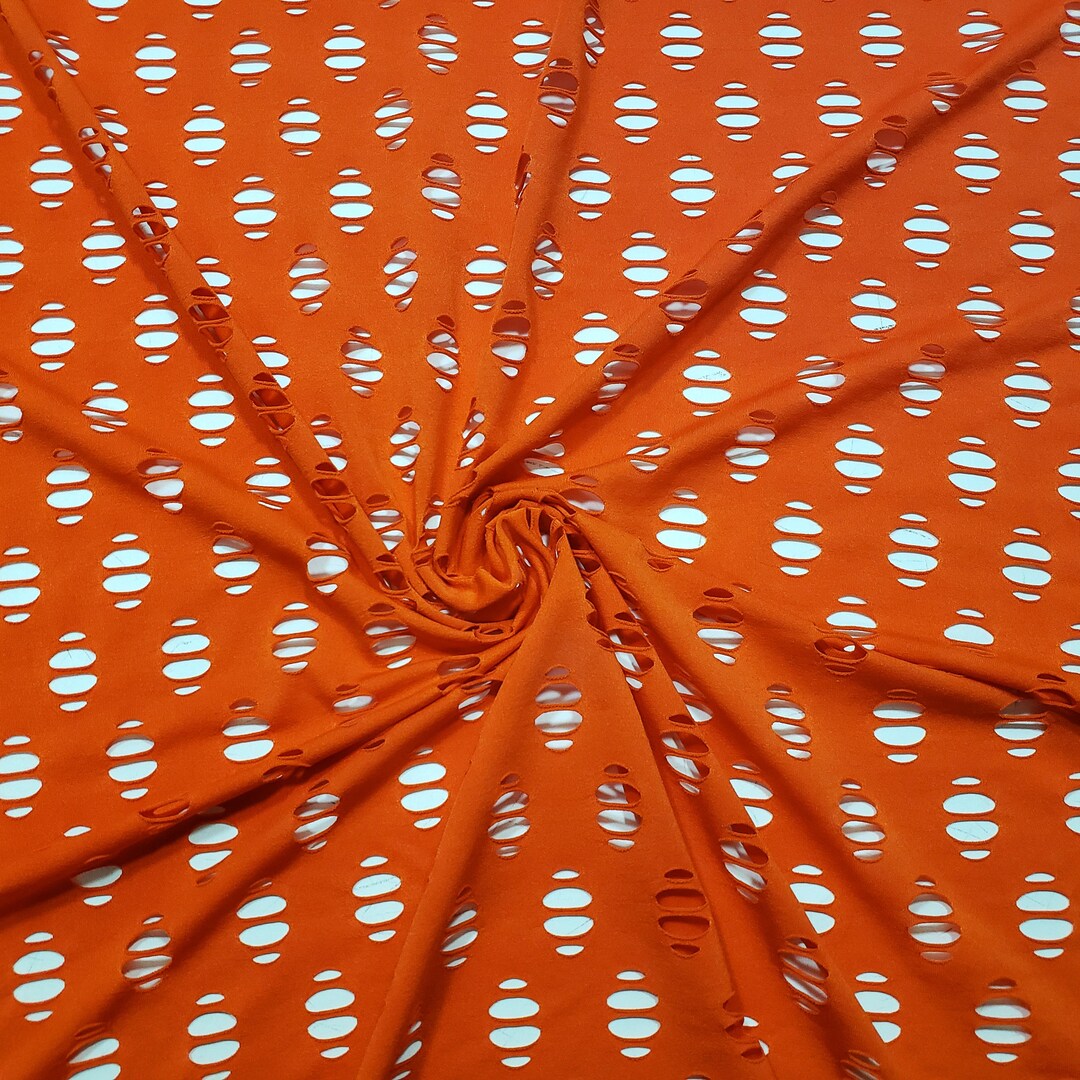 Burnt Orange Laser Cut Poly Spandex Fabric - 4-way Stretch - Etsy