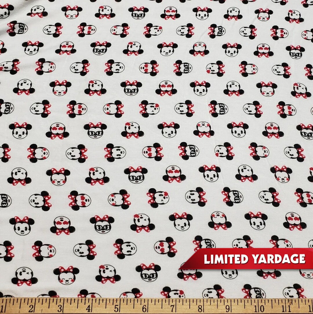 Lovely Girly Mouse Print on Lightweight Rayon Spandex Jersey Knit ...