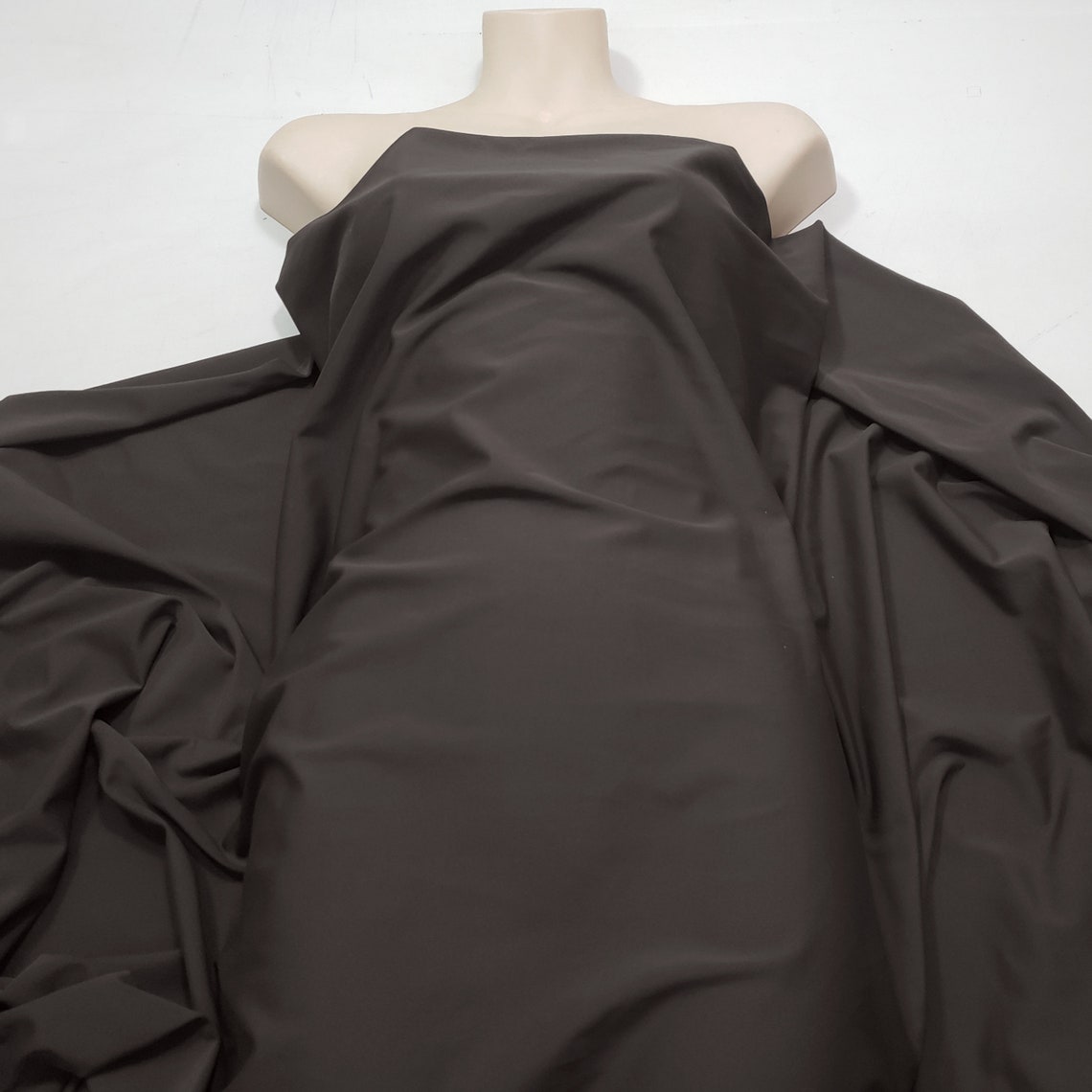 Sepia Brown Solid Nylon Spandex Fabric by the Yard - Etsy