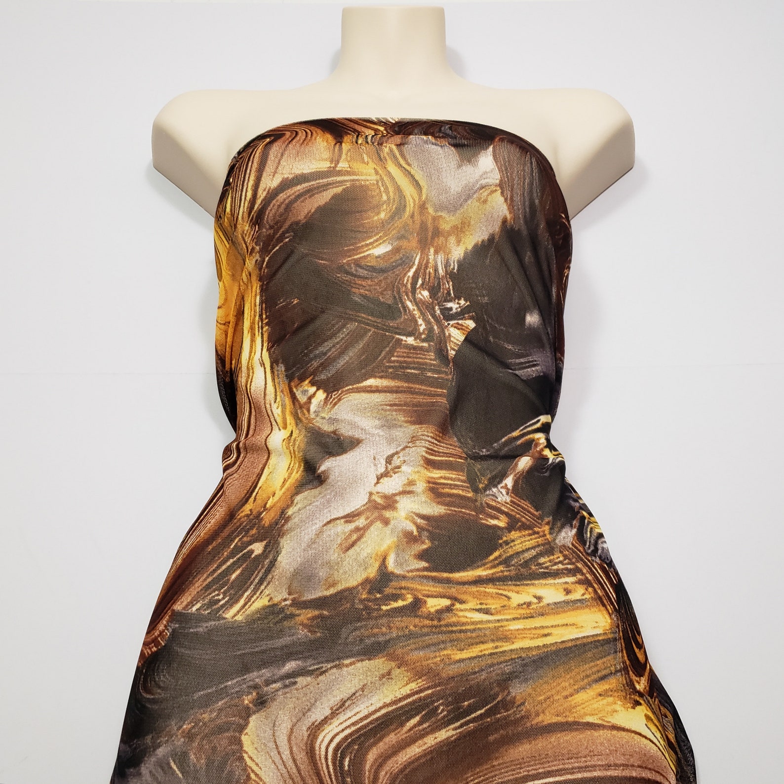 Liquid Marble Print 4-way Stretch Mesh Fabric by the Yard - Etsy