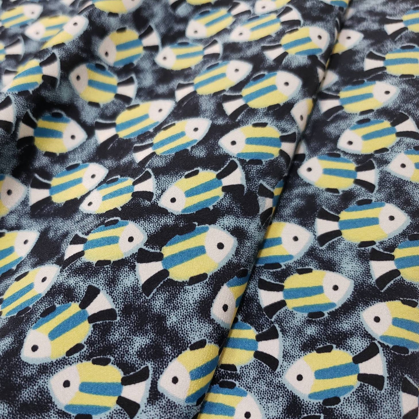 Small Fish Print Polyester Non Stretch Fabric by the Yard - Etsy