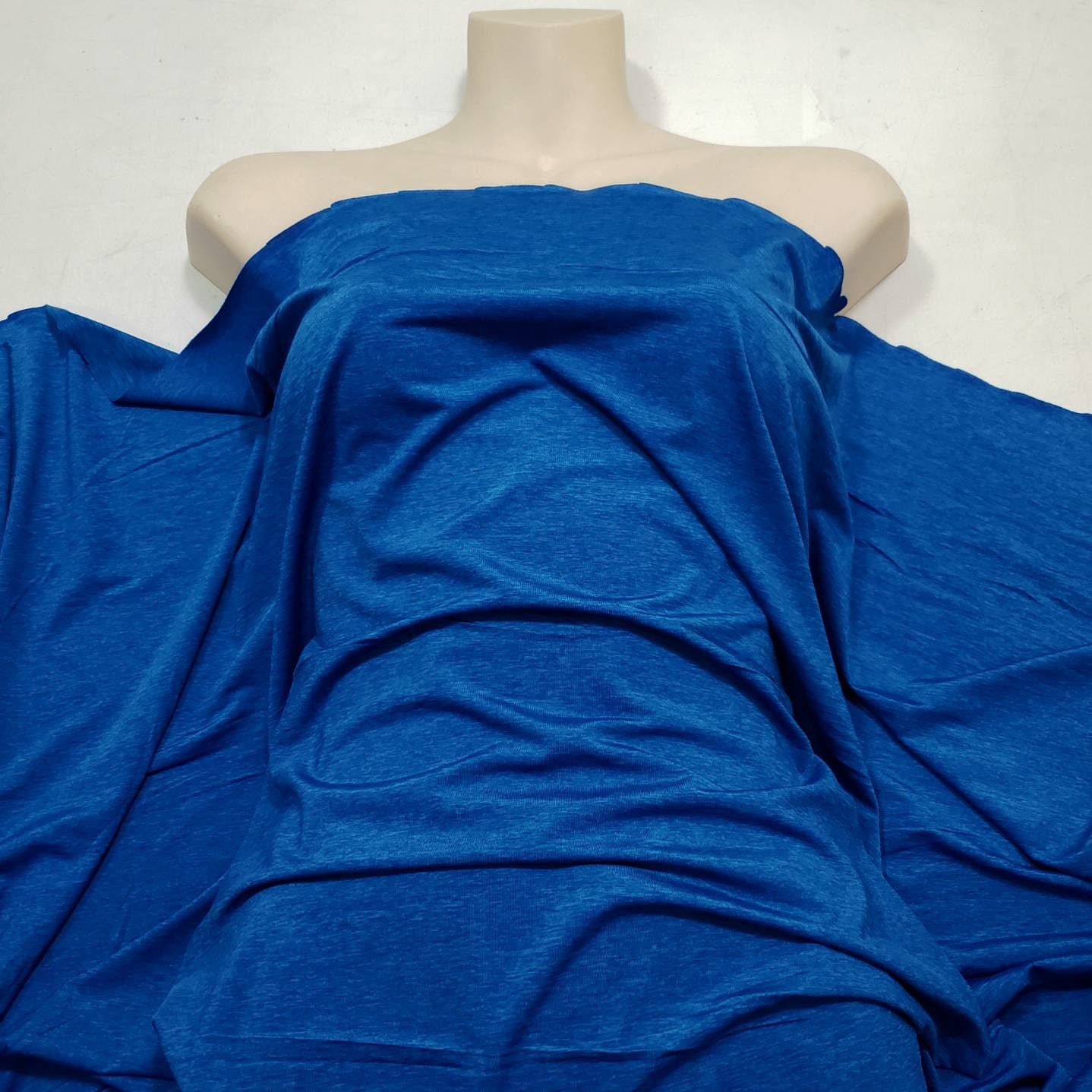 Lightweight Royal Blue Marl Style Melange Nylon Spandex by the | Etsy