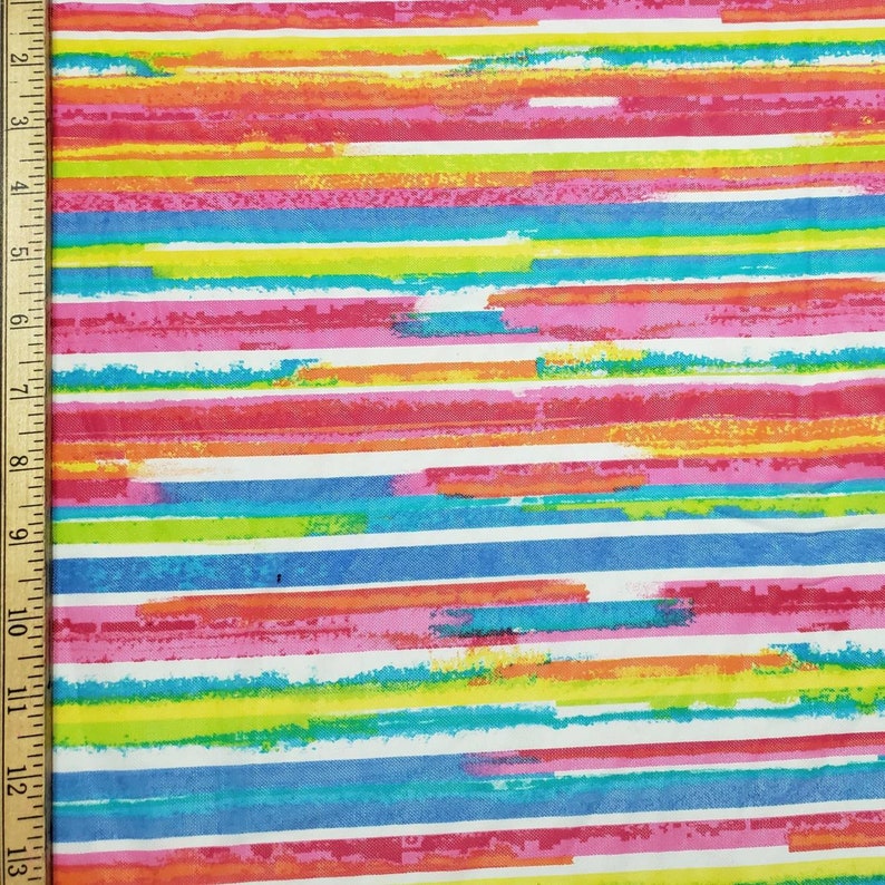 Bright Colorful Tie Dye Irregular Lines Print Stretch Mesh | Etsy