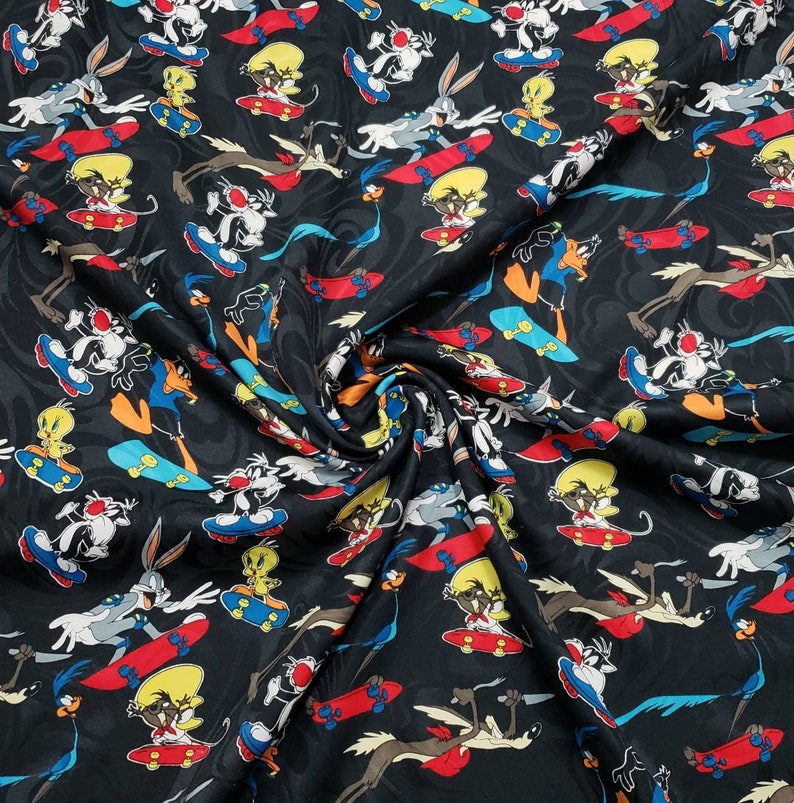 Vintage Cartoon Characters Print 45 Wide Polyester | Etsy