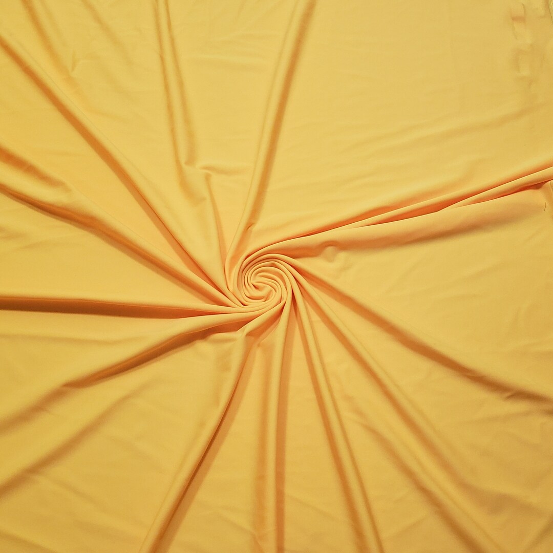 Summer Sun Golden Yellow Matte Solid Nylon Spandex Swimwear Fabric by ...