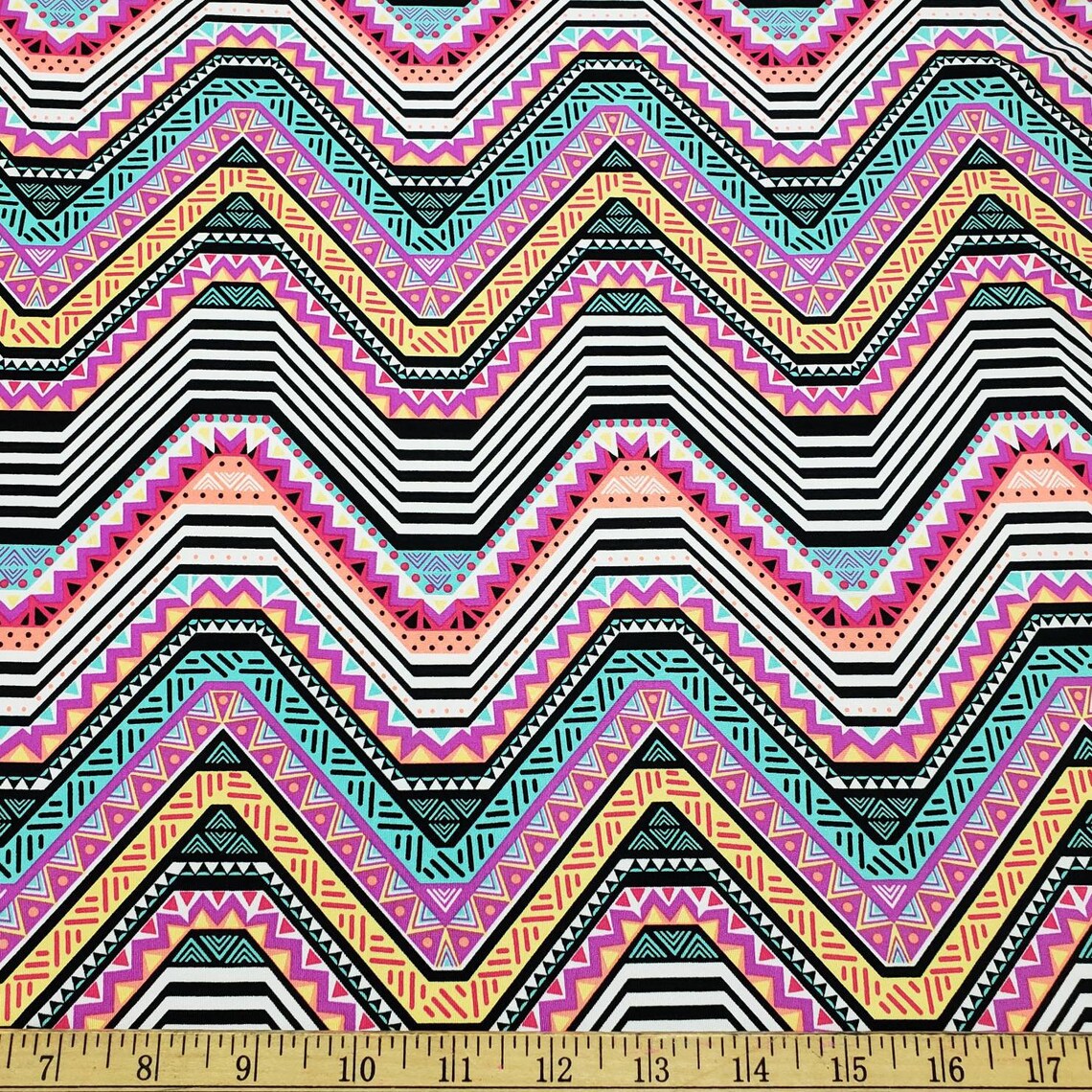 Colorful Ethnic Aztec Print Venezia Swimwear Fabric by the - Etsy
