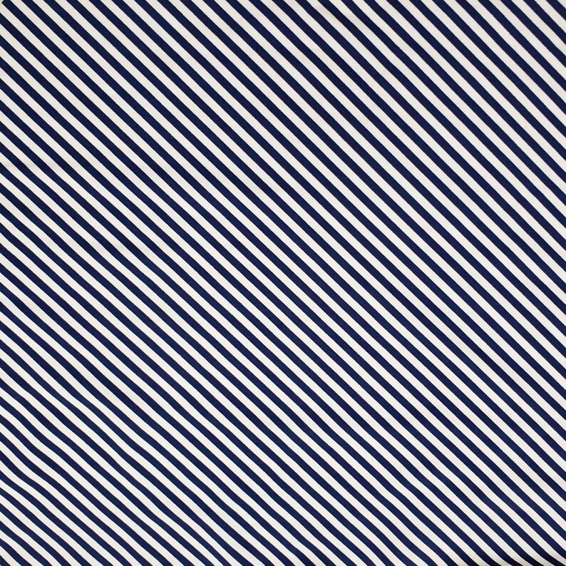 Dark Navy and White Diagonal Mini Stripes Nylon Spandex - Etsy