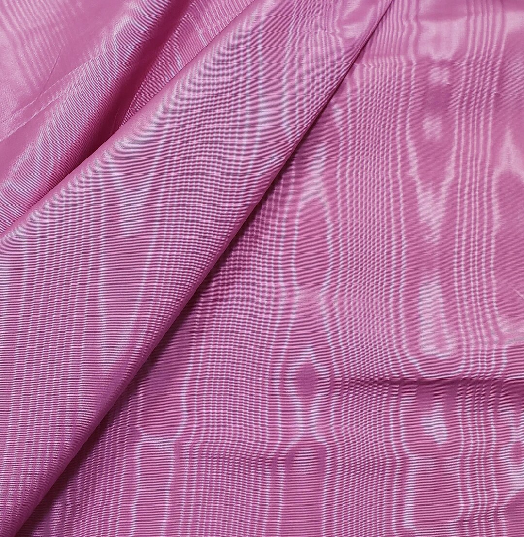 Charm Pink Moire Taffeta Fabric by the Yard. Moiré Taffeta 45" Wide - Etsy
