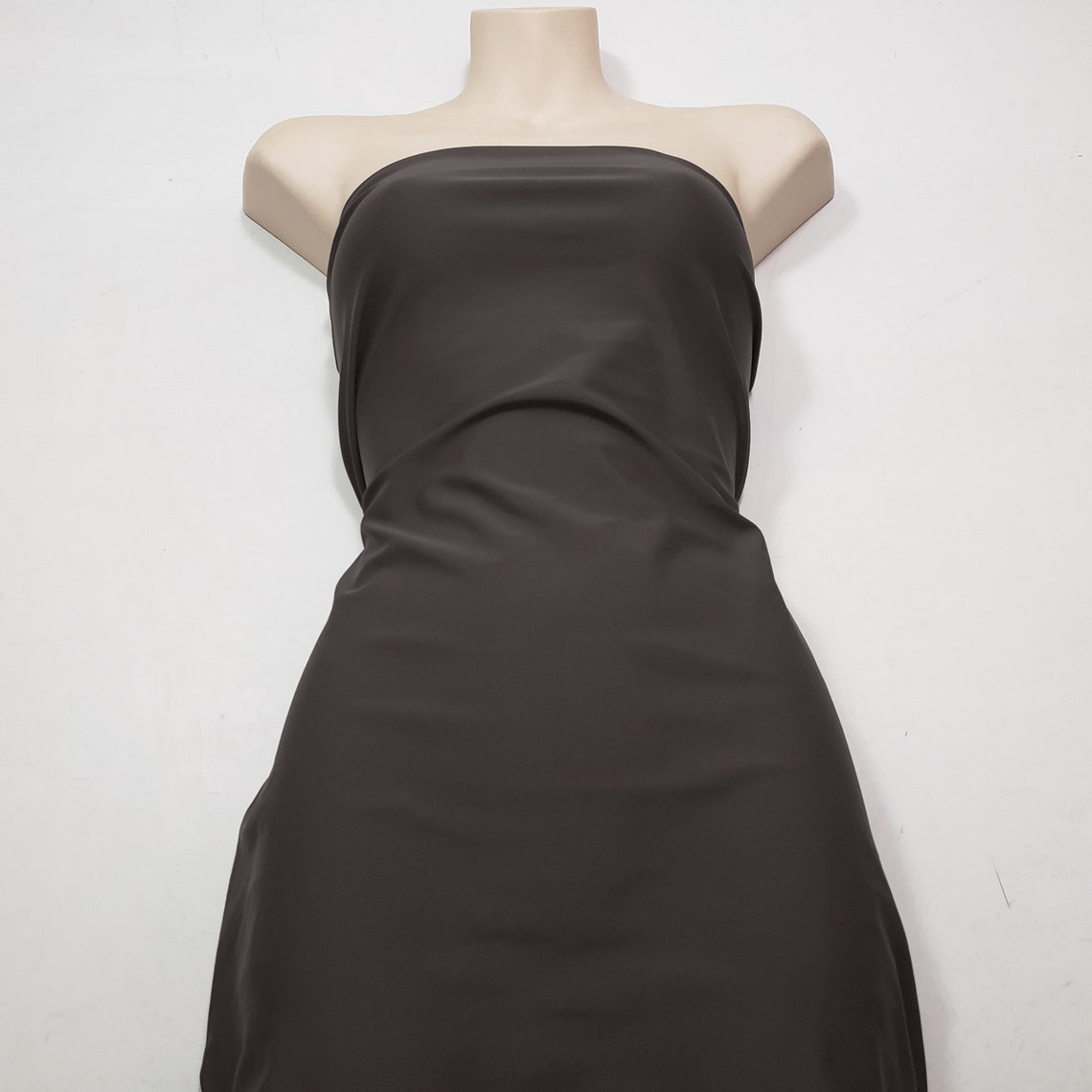 Sepia Brown Solid Nylon Spandex Fabric by the Yard - Etsy