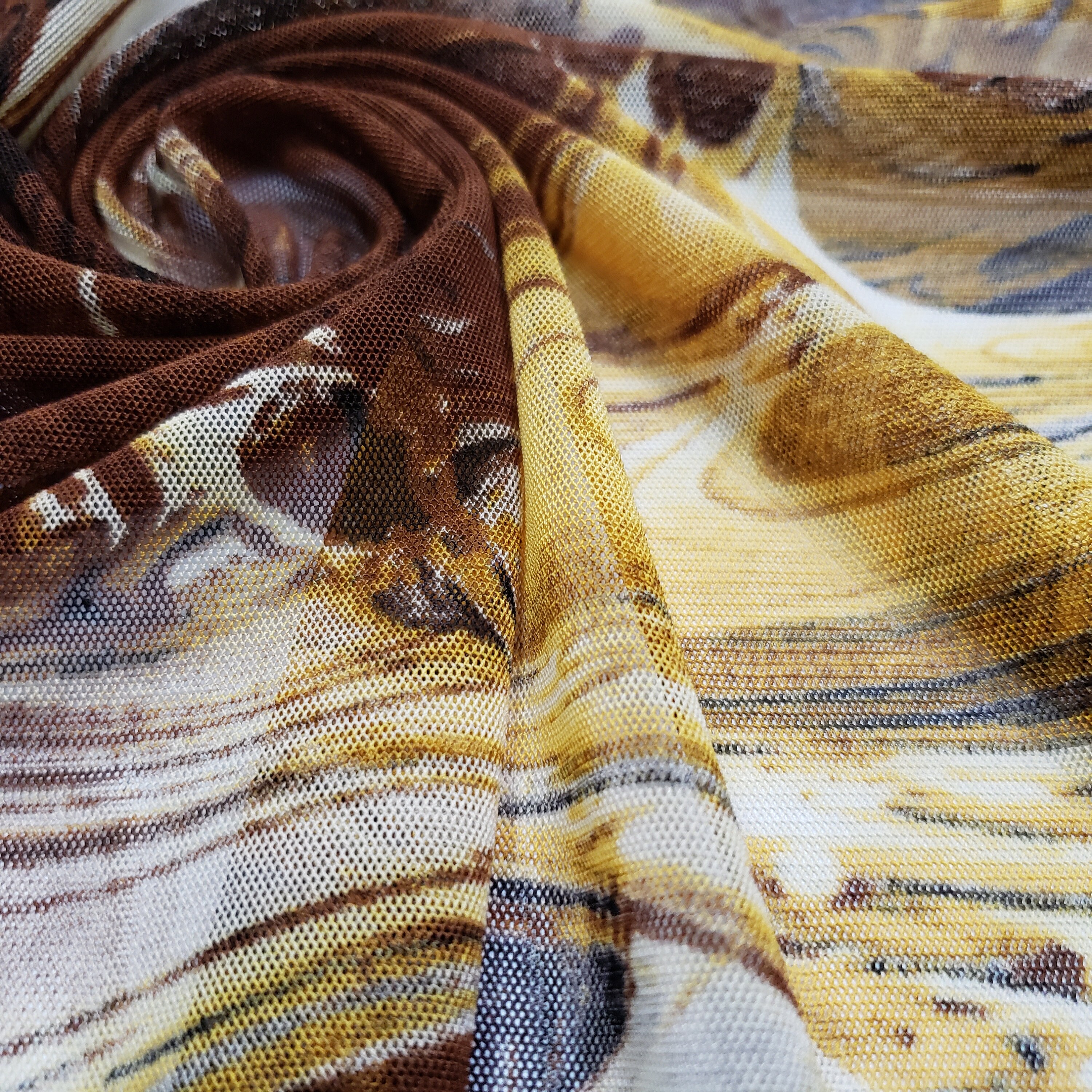 Liquid Marble Print 4-way Stretch Mesh Fabric by the Yard - Etsy
