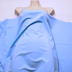 Light Sky Blue Nylon Spandex Tricot Fabric: 4-way Stretch Swimwear ...