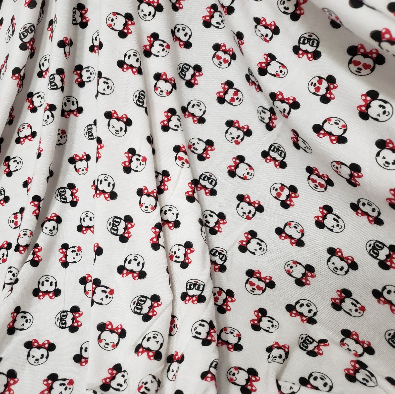 Lovely Girly Mouse Print on Lightweight Rayon Spandex Jersey - Etsy