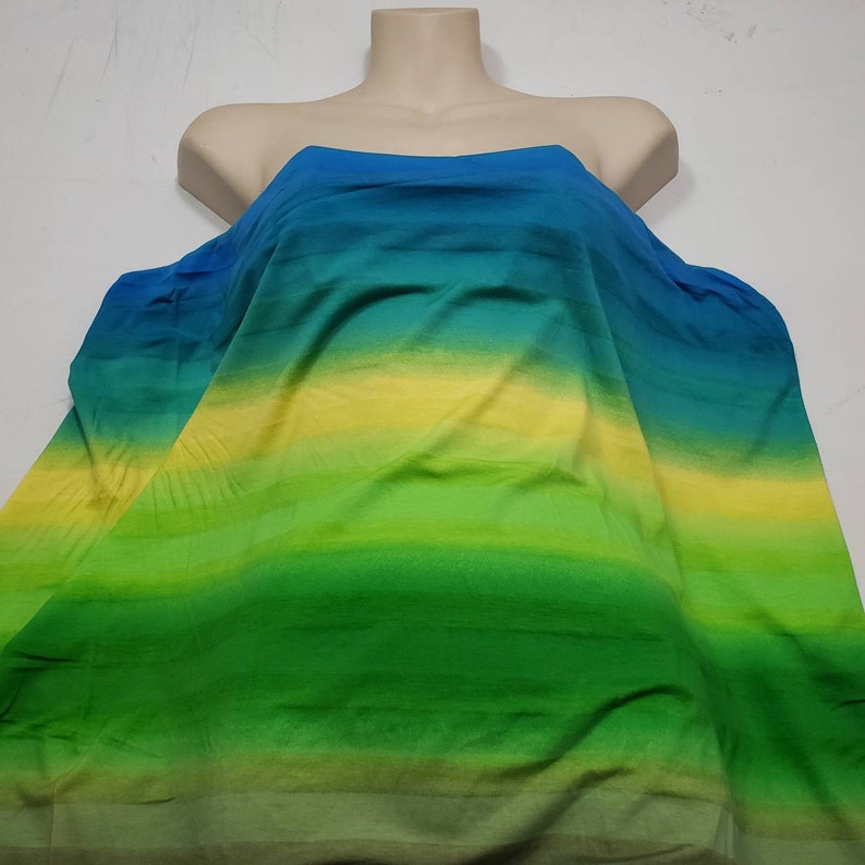 Gradient Stripes Lightweight Rayon Spandex Jersey Fabric by the Yard - Etsy