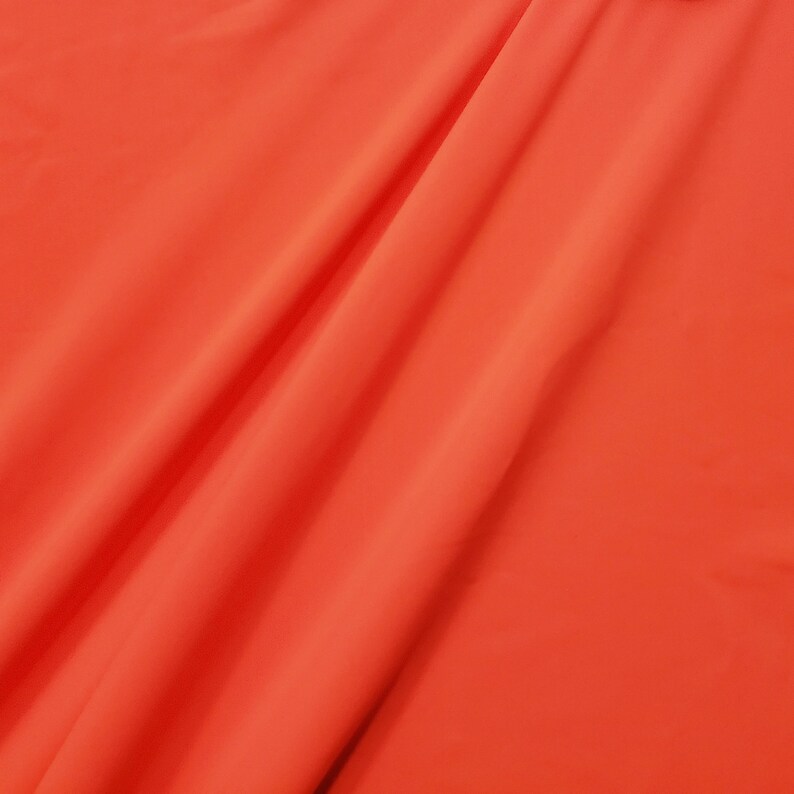 Neon/bright Orange Color Solid Matte Nylon Spandex Fabric by the Yard ...