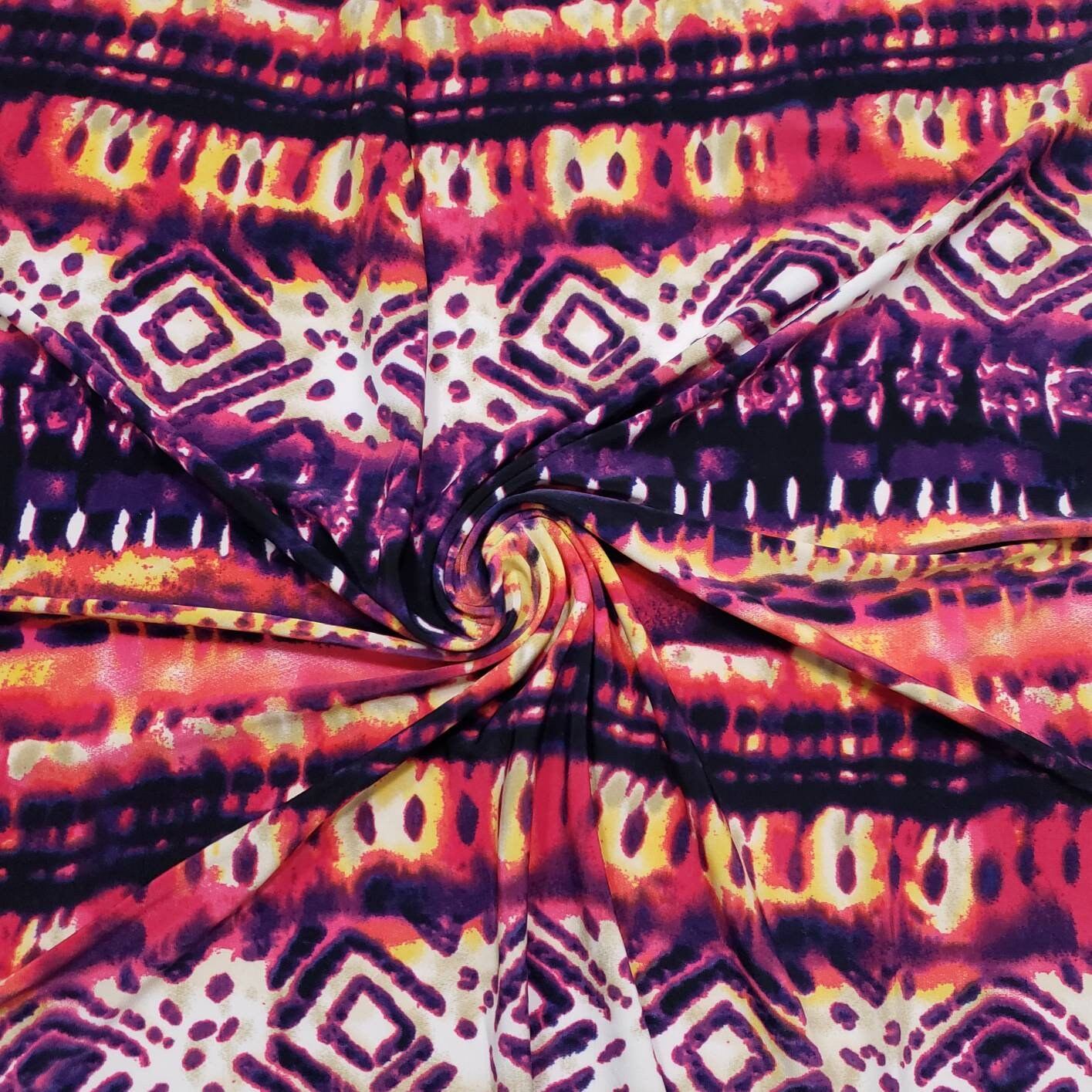 Lightweight Ethnic Print Poly Spandex Fabric by the Yard - Etsy