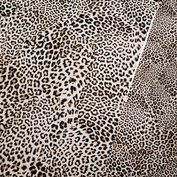 Jewelry Making & Beading Fabric Wild Cat Animal Print Double Face Two ...