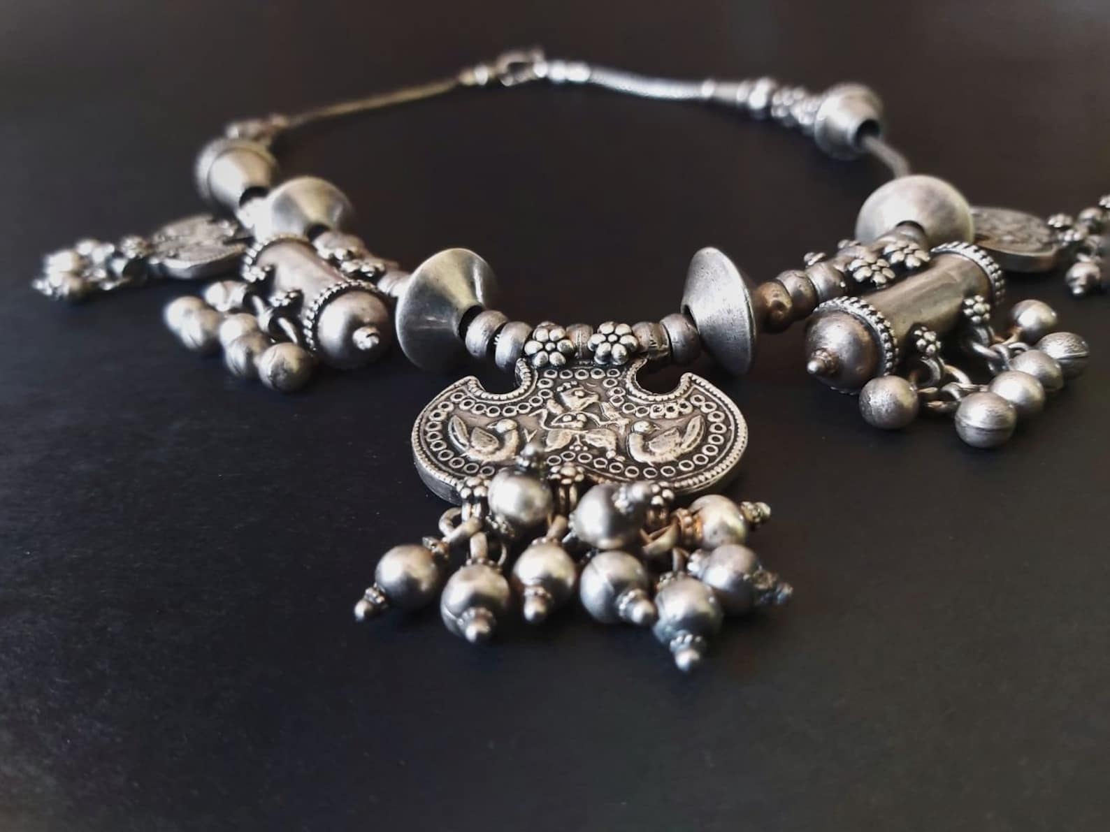 Vintage Odissi Temple Dance Necklace – Rare Oriya Heritage Silver ...