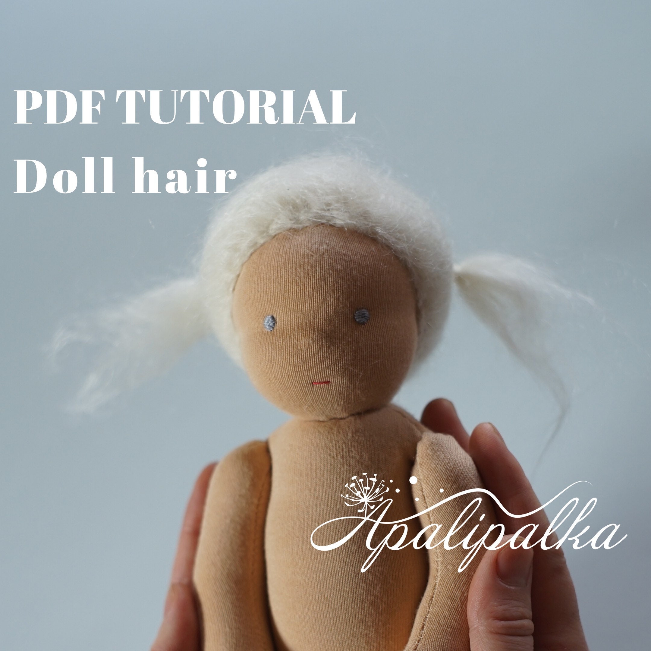 Doll hair tutorial Pattern doll wig | Etsy