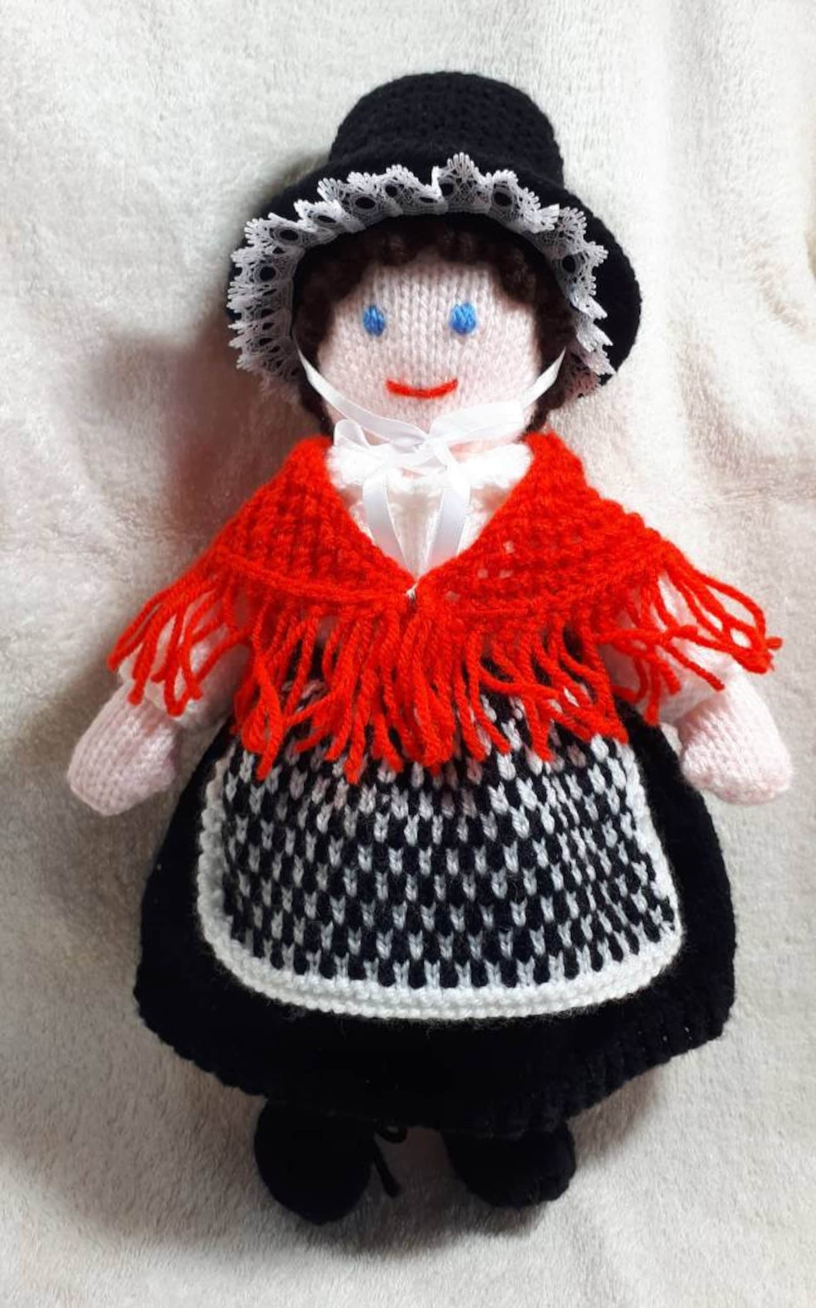Traditional Welsh Lady Knitted Doll St Davids Day Doll | Etsy