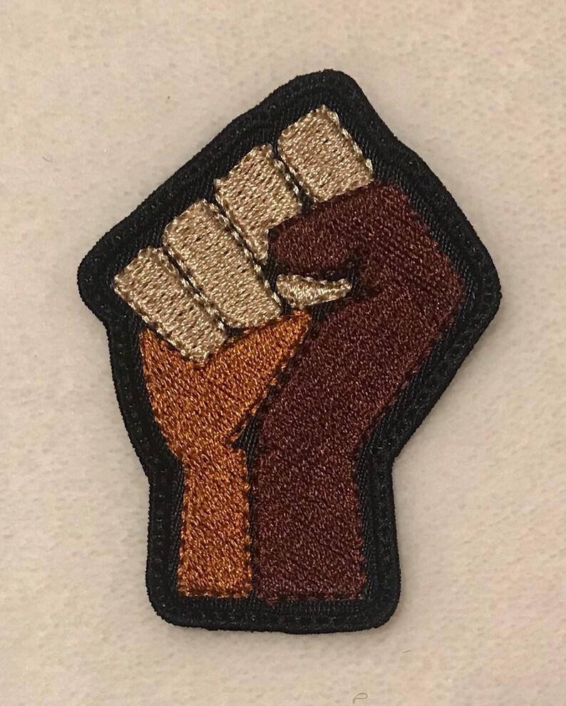 Fist Pride Brown Iron On Patch | Etsy