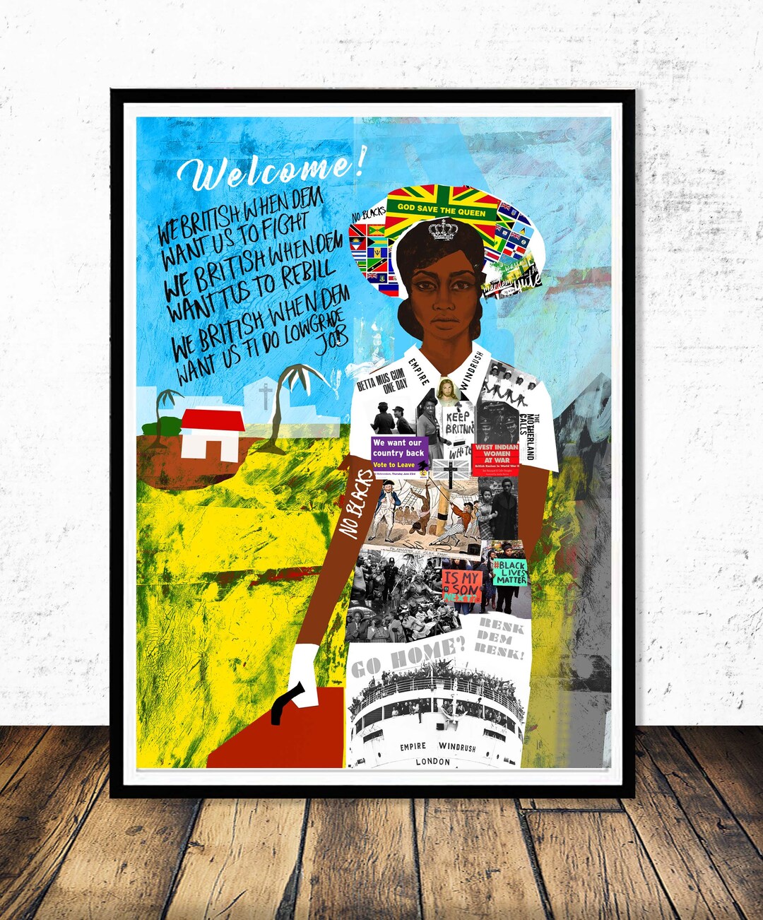 God Save the Queen (windrush Scandal), Print - Etsy UK