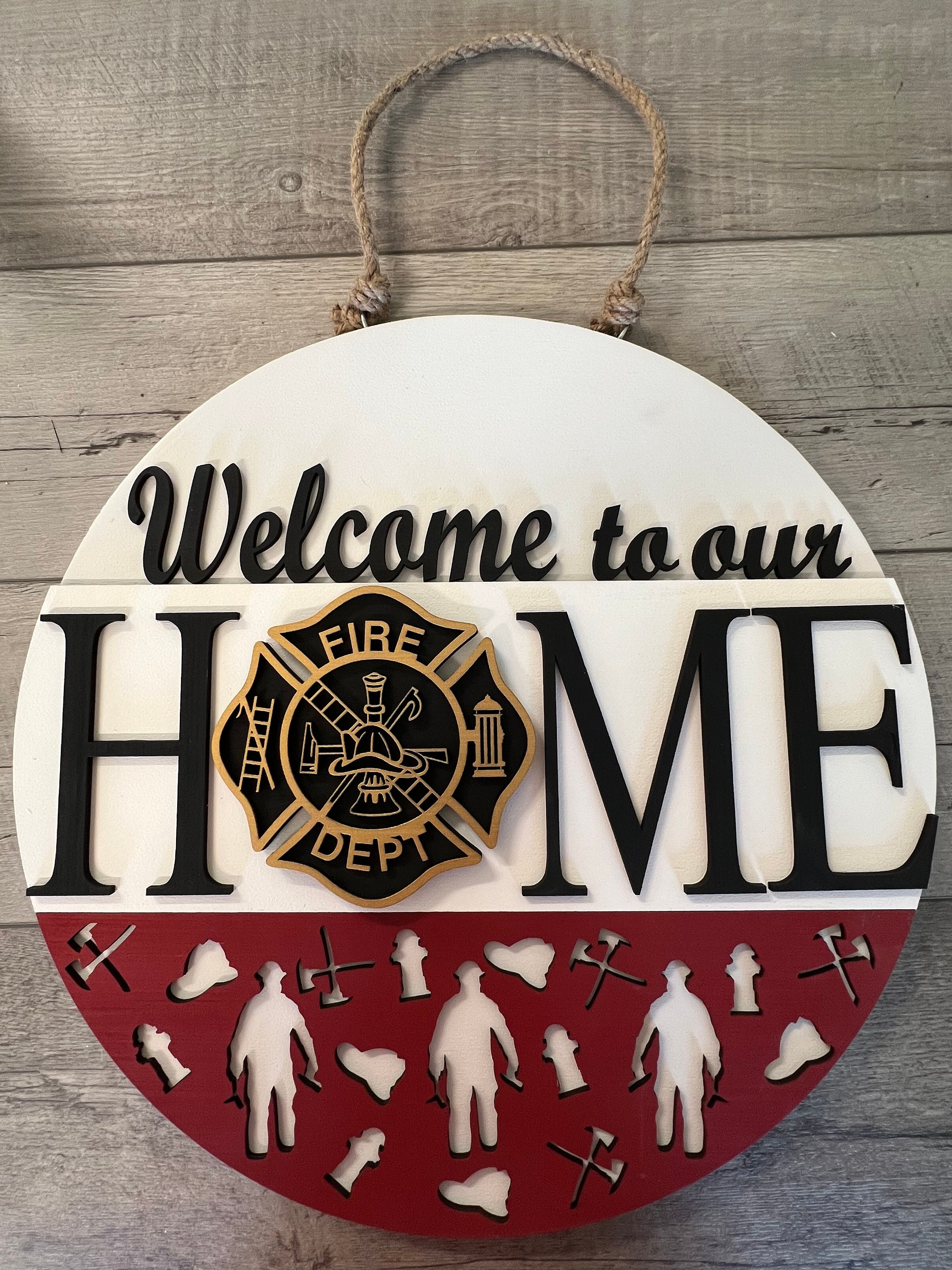 Welcome to Our Home Firefighter - Etsy