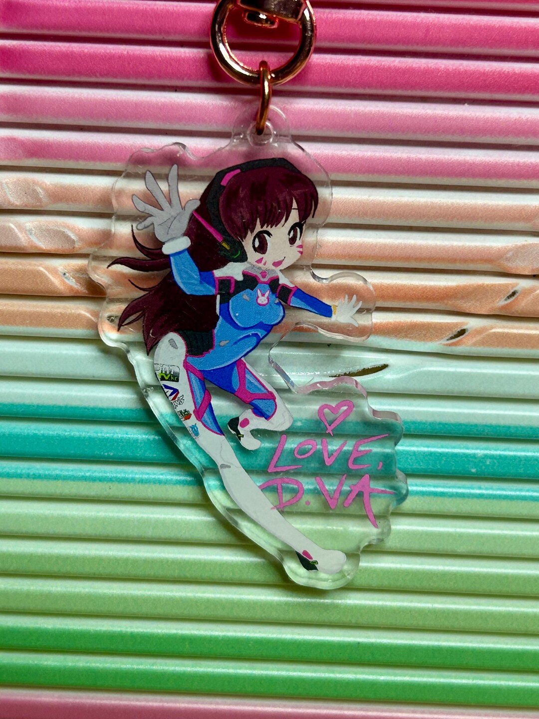 Overwatch Love D.va Keychain - Etsy