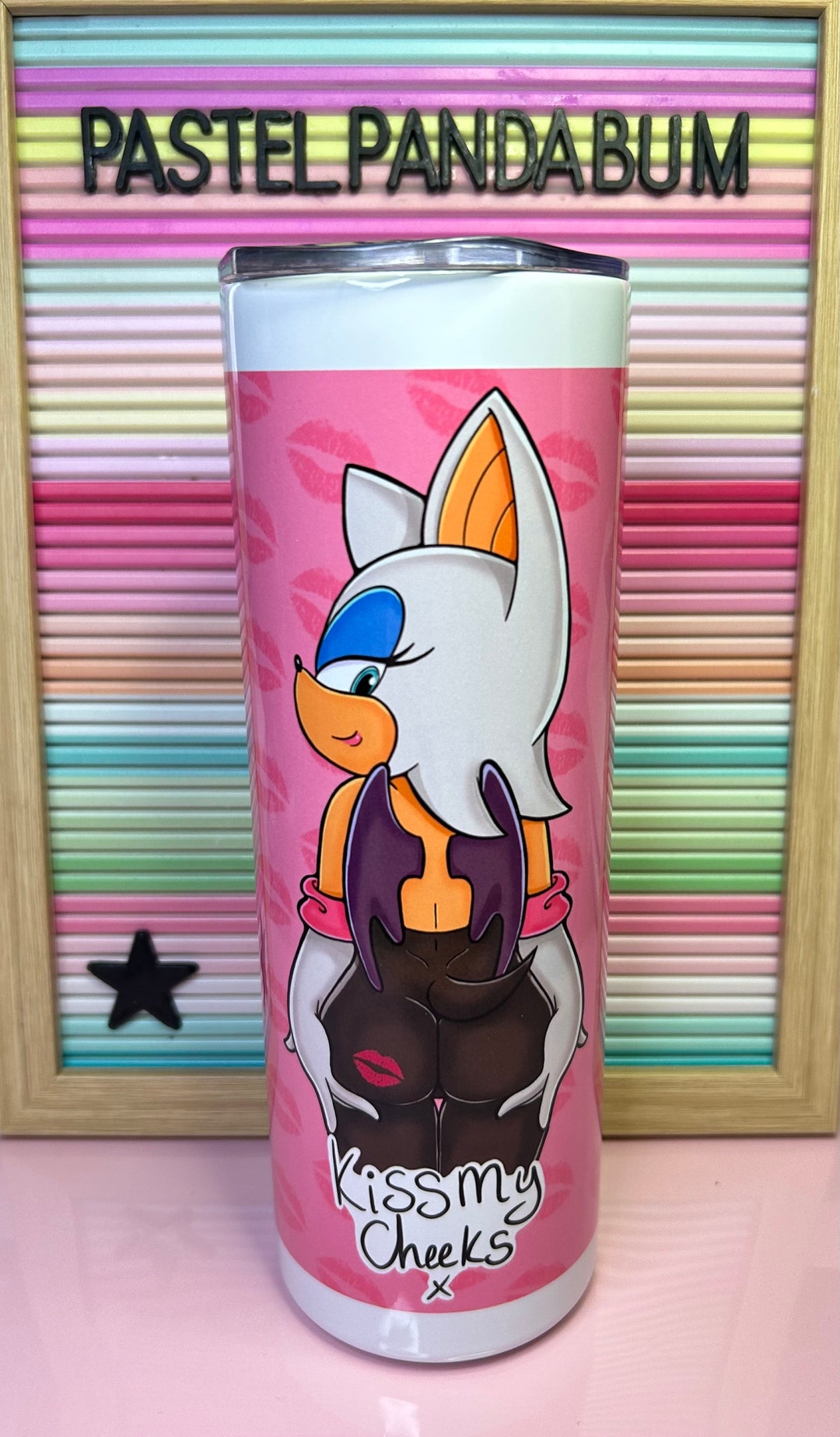 Sonic the Hedgehog - Rouge the Bat Kiss My Cheeks - Steel 20oz Tumbler ...