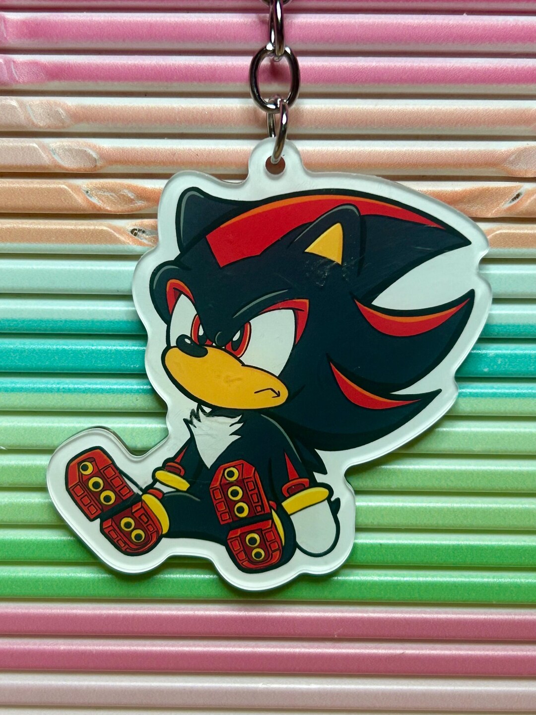 Sonic the Hedgehog - Chibi Shadow Keychain - Etsy