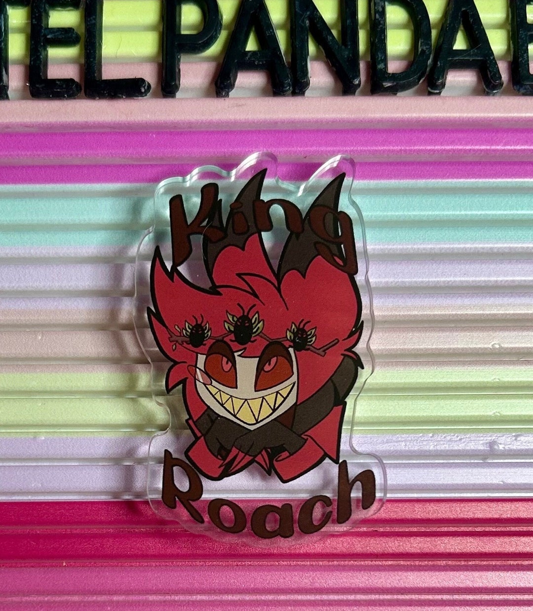 Hazbin Hotel Alastor King Roach Pin Badge Acrylic - Etsy