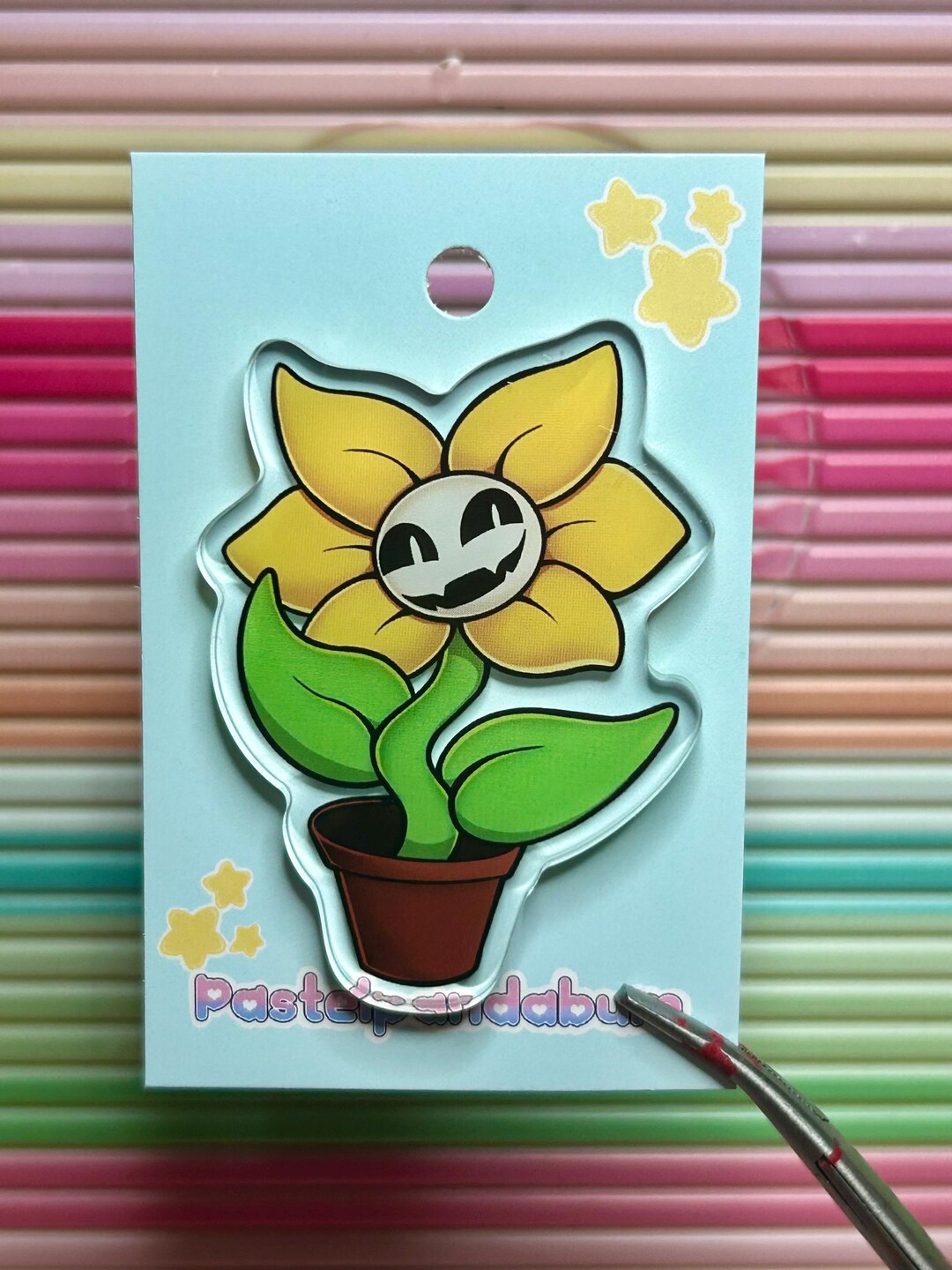 Undertale - Flowey the Flower Acrylic Pin - Etsy