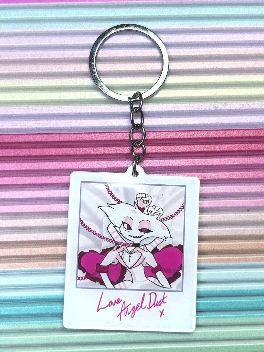 Hazbin Hotel - Love Angel Dust Keychain - Etsy
