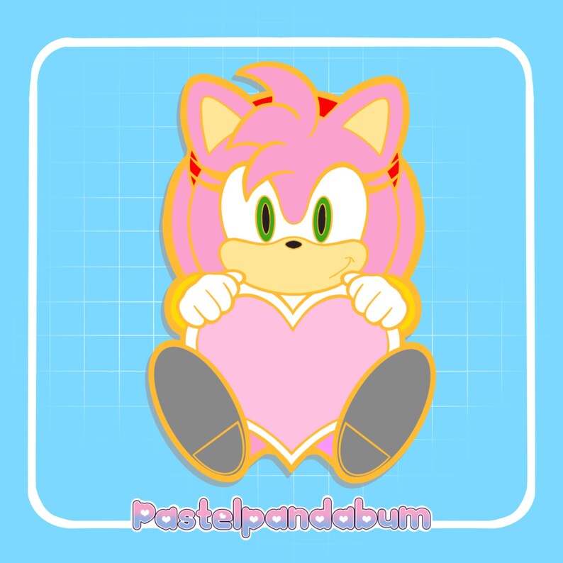Sonic the Hedgehog- Amy Rose Enamel Pin Badge - Etsy Australia