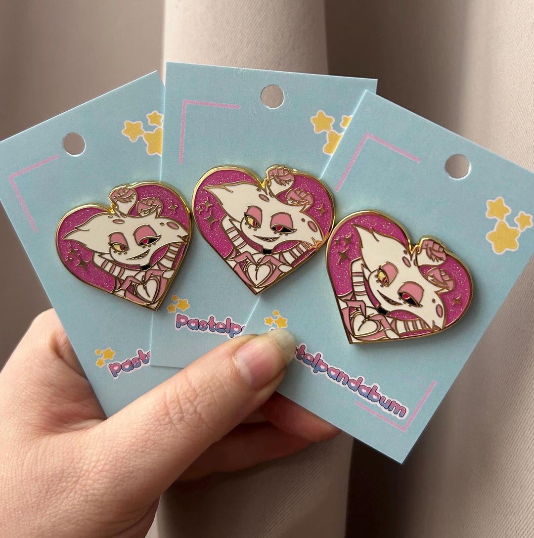 Hazbin Hotel - Love Angel Dust Enamel Pin Badge - Etsy