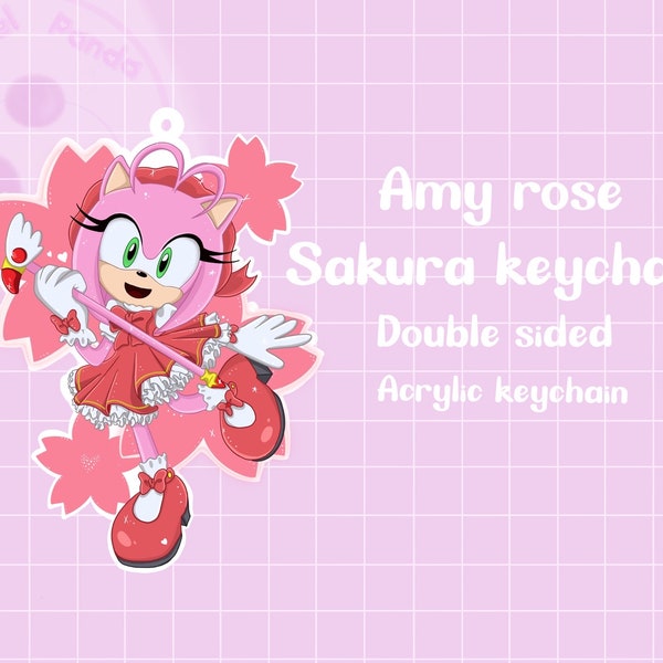 Sonic Amy Rose Keychain - Etsy