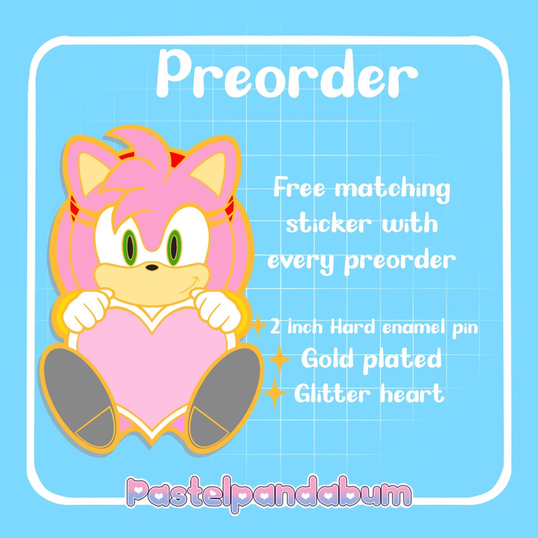 PREORDER Sonic the Hedgehog Amy Rose Enamel Pin Badge - Etsy