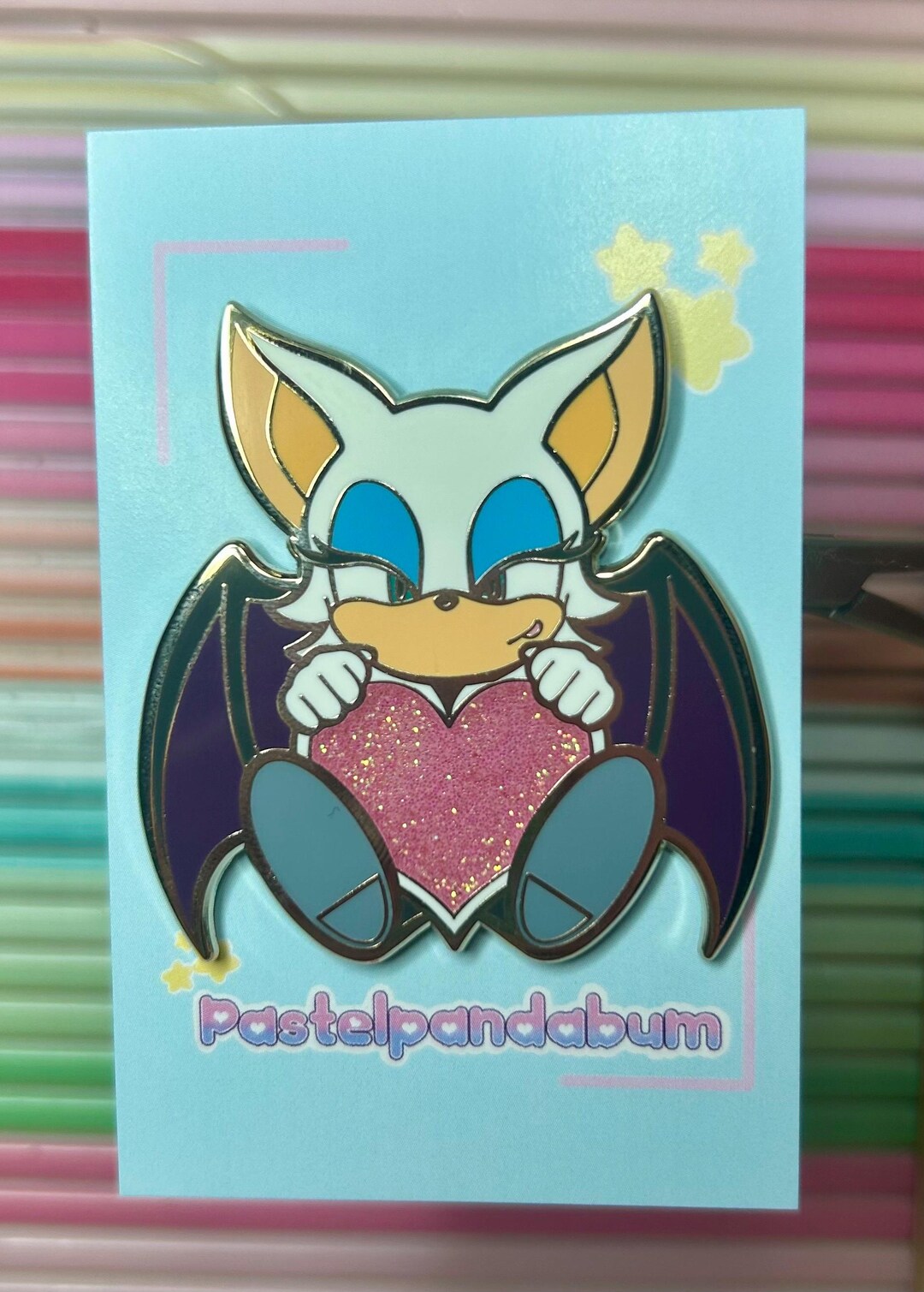 Sonic the Hedgehog- Chibi Rouge the Bat Enamel Pin - Etsy