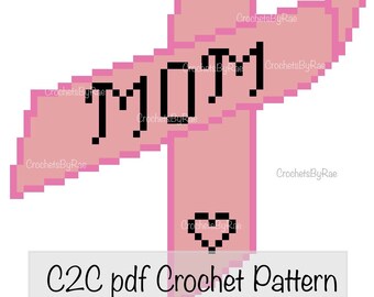 Graphgan Pattern Corner to Corner C2C Breast Cancer Ribbon Awareness ...