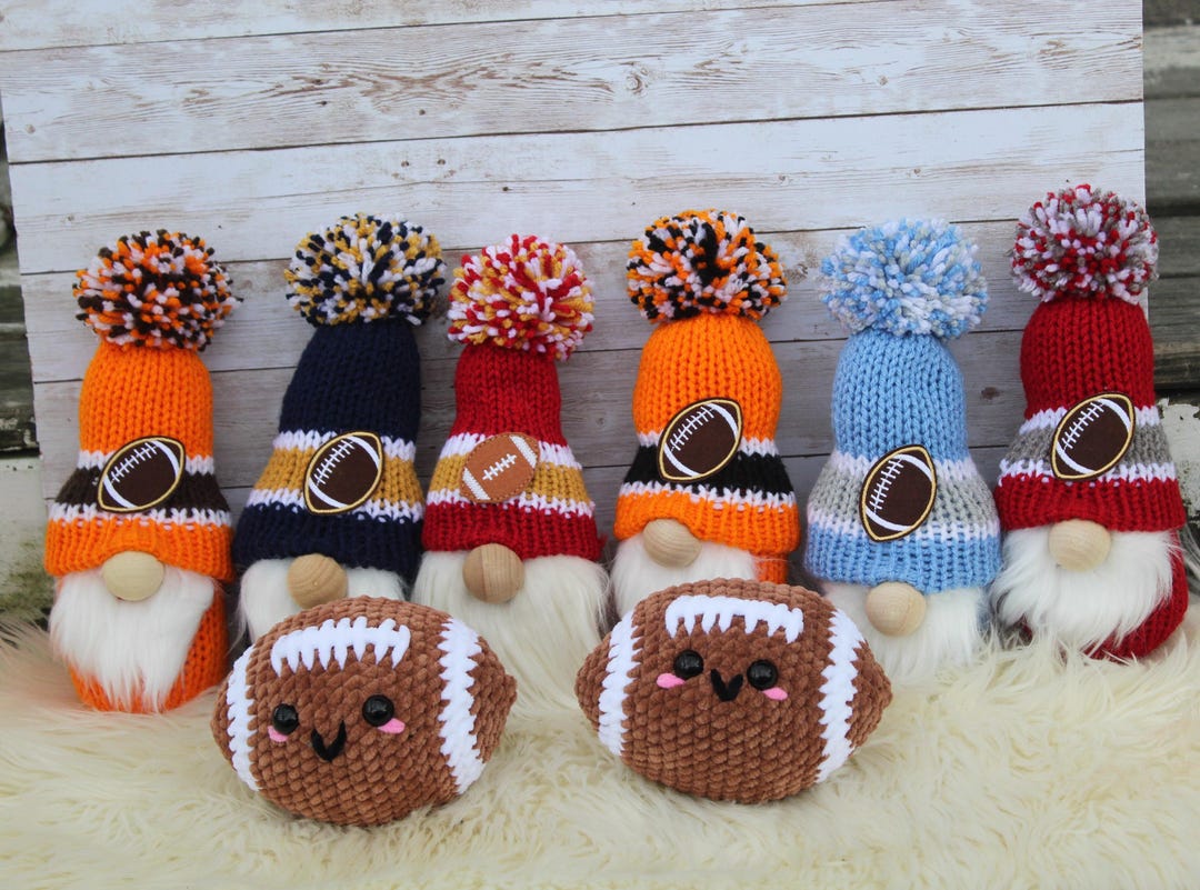 Knitted Football Team Gnomes - Etsy