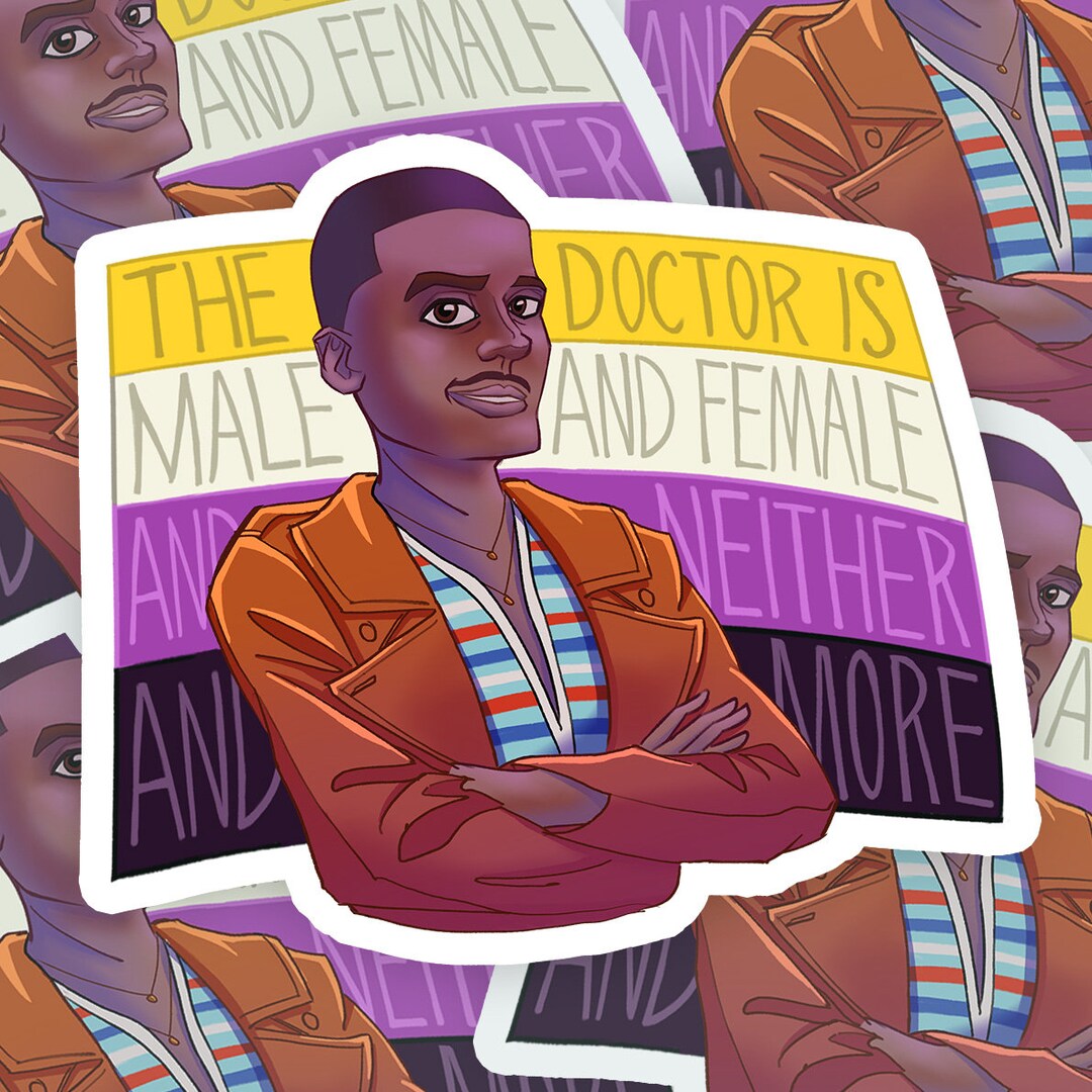 Non-binary 15th Doctor Sticker, Ncuti Gatwa, Doctor Who, Fifteenth ...