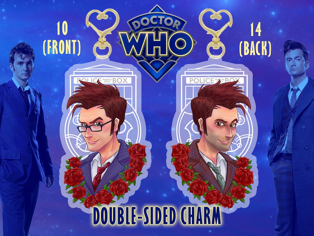 10 & 14th Doctor 3" Double-sided Acrylic Charm and 5x7" Print || David ...