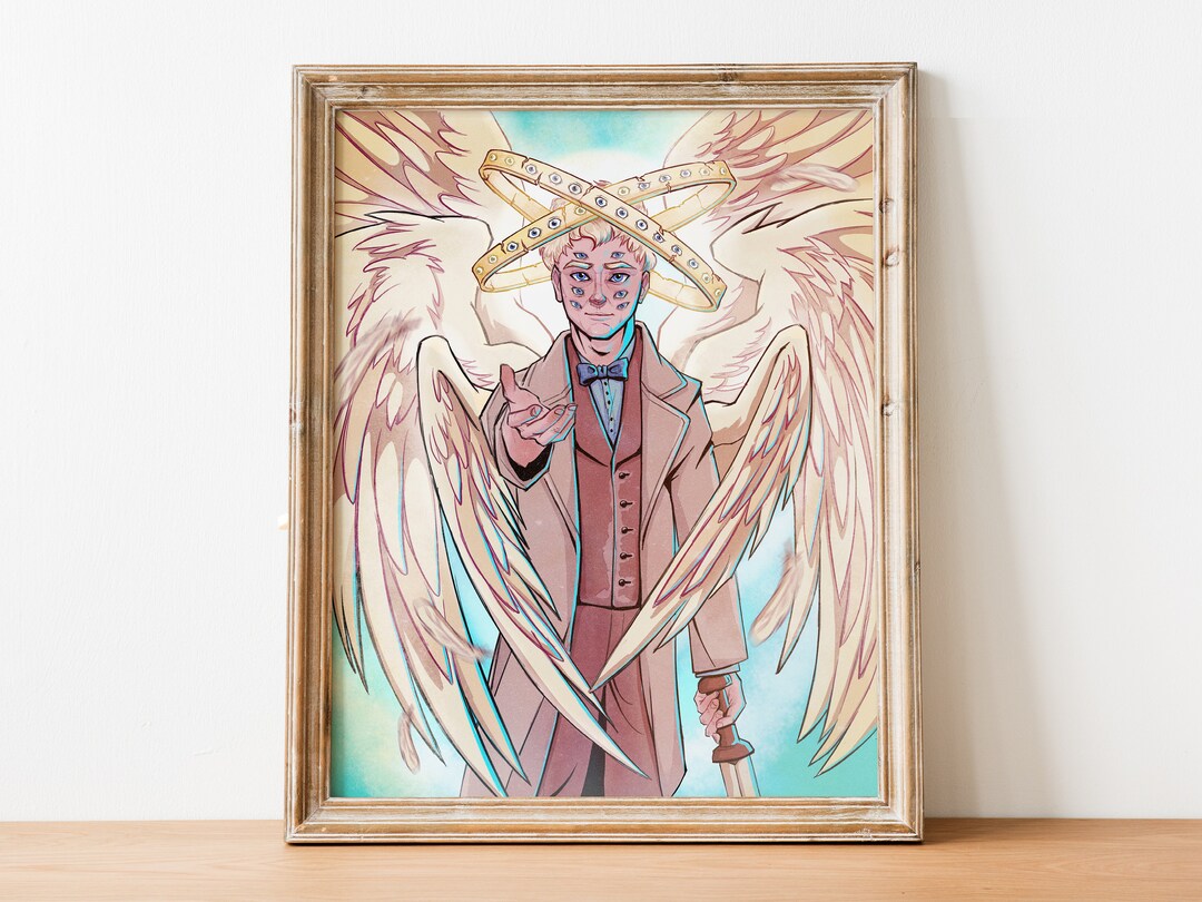 Aziraphale 8x10 Art Print True Form Biblically Accurate - Etsy