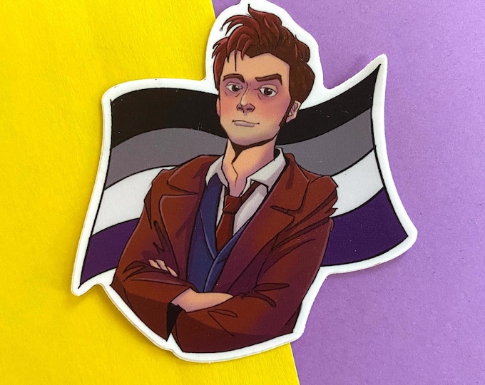 Pride Flag 14th Doctor Sticker, David Tennant, Doctor Who, Fourteenth ...