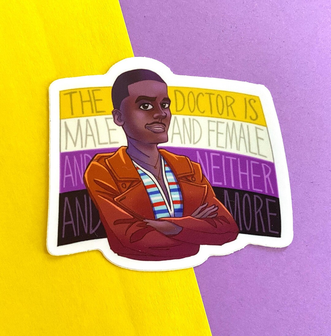 Non-binary 15th Doctor Sticker, Ncuti Gatwa, Doctor Who, Fifteenth ...
