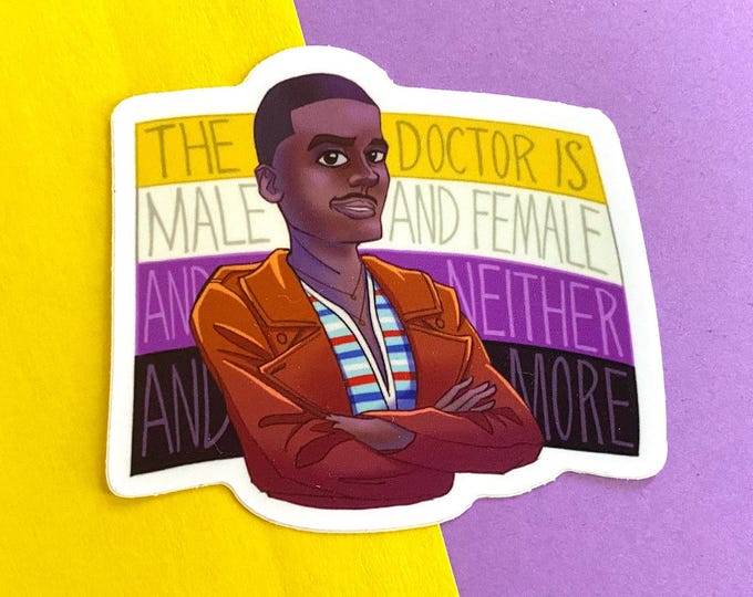 Pride Flag 14th Doctor Sticker, David Tennant, Doctor Who, Fourteenth ...