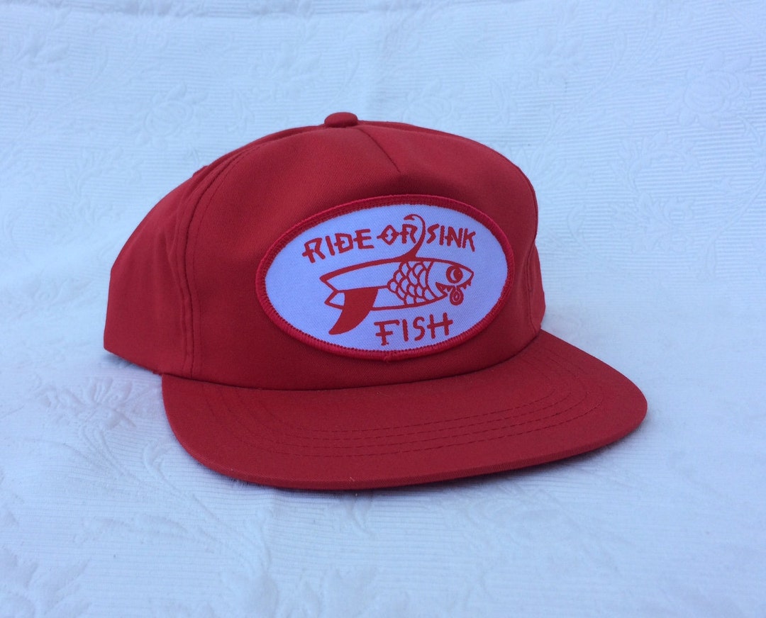 Red Fish Hook Cap - Etsy
