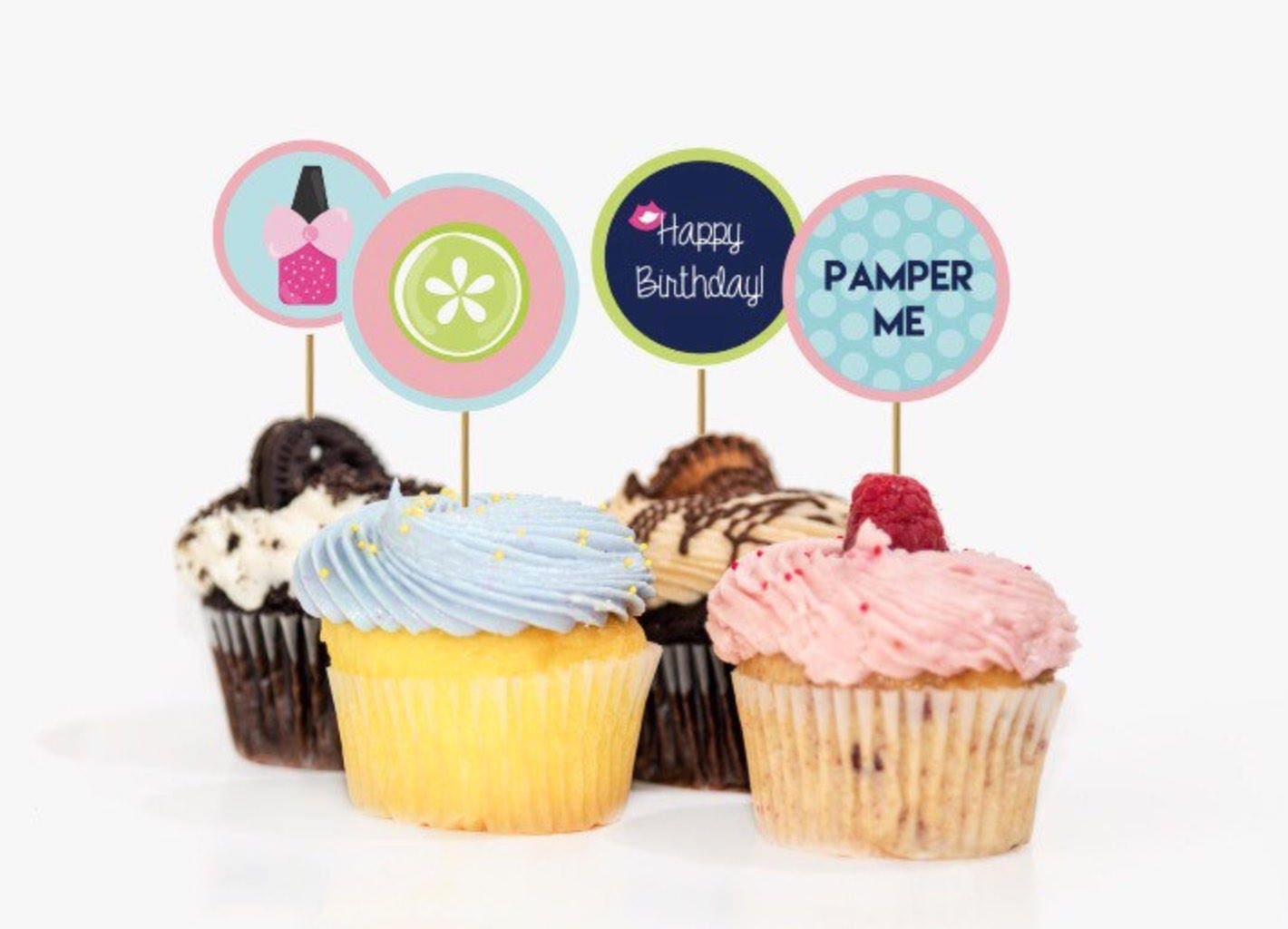 Spa Glam Day - Girl Birthday - Complete Printable Decoration Set - Etsy