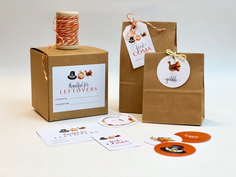 Thanksgiving Party Pack, Thanksgiving Decoration Set, Digital Tags ...